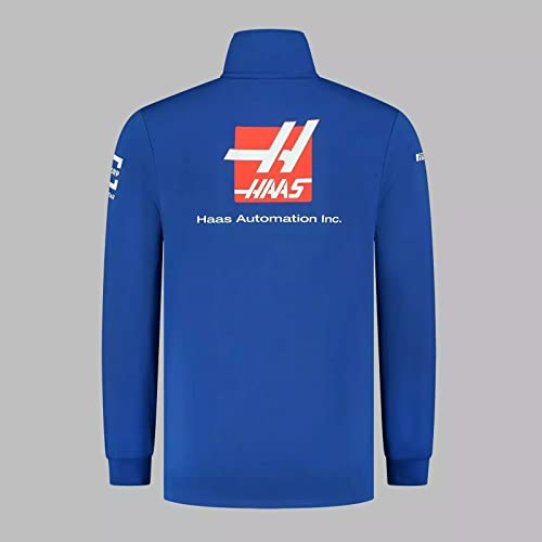 Haas F1 Team Haas Racing F1 2022 Men's Team Fitted 1/4 Zip Sweatshirt Blue (900972)