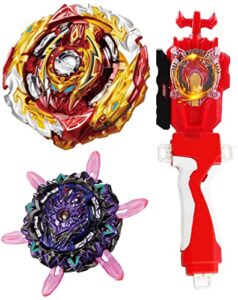 jvnvds 2-piece gyros(b-169 b-172) + 1-piece sparking string launcher battle bey burst set, battling tops, stickers & launchers set, boys kids birthday party idea 505