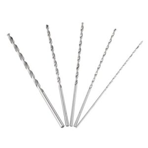 Extra Long Drill Bit Set, 5Pcs 150mm~160mm High Speed Steel Straight Shank Tool Wood Drill Bits Set 2-5 mm