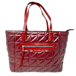 david jones paris 2022 women fashion quilted handbag office lady work tote everyday shoulder bag (bordeaux)