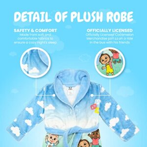 Cocomelon Toddler Boys JJ Playtime 3D Plush Robe (as1, age, 4_years, CoComelon Bus, 4T)