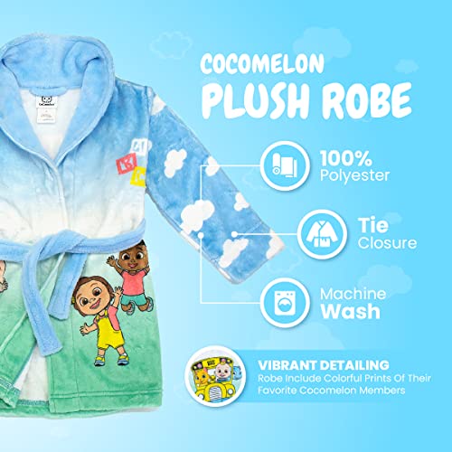 Cocomelon Toddler Boys JJ Playtime 3D Plush Robe (as1, age, 4_years, CoComelon Bus, 4T)