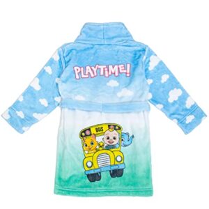 Cocomelon Toddler Boys JJ Playtime 3D Plush Robe (as1, age, 4_years, CoComelon Bus, 4T)