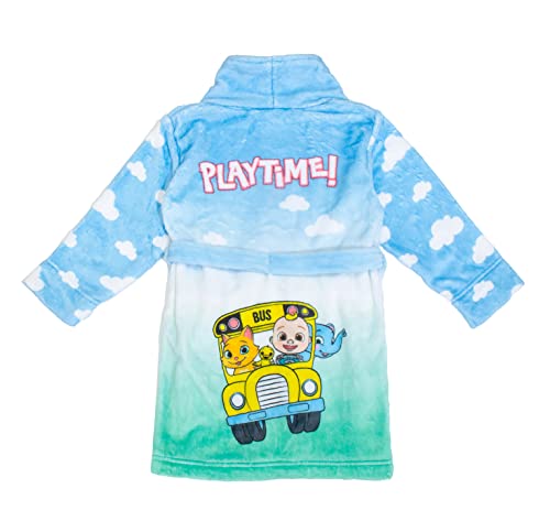 Cocomelon Toddler Boys JJ Playtime 3D Plush Robe (as1, age, 4_years, CoComelon Bus, 4T)