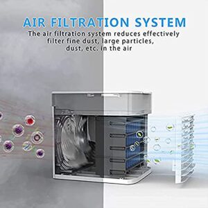 Mini Portable Air Conditioner, Easy to Use Cold Air Fan with Water, Personal Cooling Device Mini Portable Air Conditioner - for Room, Office, Kitchen, Car, Home