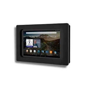 TABcare Security Anti-Theft Acrylic VESA Enclosure for Amazon Fire 7 2022 with Free Wall Mount Kit (Black, Fire 7 2022)