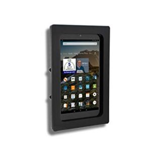 TABcare Security Anti-Theft Acrylic VESA Enclosure for Amazon Fire 7 2022 with Free Wall Mount Kit (Black, Fire 7 2022)