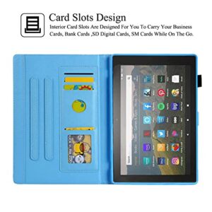 REASUN Case for New Kindle Fire 7 12th Gen 2022,Full Protection Folio Stand Cover with Auto Sleep/Wake Card Slots Case for All-New Amazon Kindle Fire 7 12th Generation, 2022 Release, Ethnic Flower