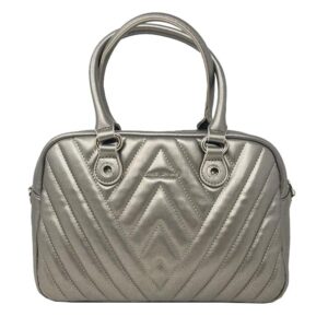 david jones paris 2022 women fashion chevron design small satchel casual crossbody shoulder bag (d. silver)