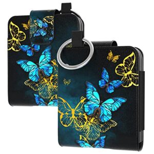 nkase holster case for samsung galaxy z flip 5,z flip 4,z flip 3, motorola razr plus case,samsung z flip 5 case with ring,galaxy z flip 5 leather pouch cute girly butterfly z flip 5 holster case