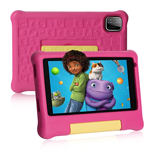 Fullant Kids Tablet 7 inch,Android 12 Tablet for Kids,32GB ROM 128GB Expand,Kids Software Pre-Installed,Bluetooth,Dual Camera,Toddler Tablet with Shockproof Case