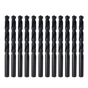 valyriantool 12pcs 3/32 inch hss twist drill bits | m2 black oxide drill bits set | fully ground jobber length drill bits for drilling on mild steel, copper, aluminum, zinc alloy