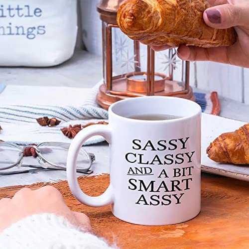 Ceramic Coffee Mug Sassy Classy And Smart Assy Coffee Mugs Encouraging Mockup Mug Plain Mug Mockup Surprise for Friend Men And Women 11oz