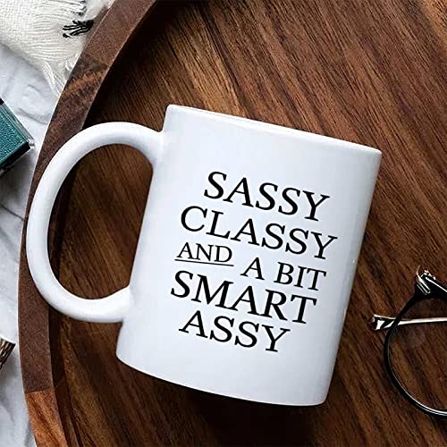 Ceramic Coffee Mug Sassy Classy And Smart Assy Coffee Mugs Encouraging Mockup Mug Plain Mug Mockup Surprise for Friend Men And Women 11oz