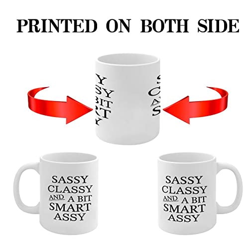 Ceramic Coffee Mug Sassy Classy And Smart Assy Coffee Mugs Encouraging Mockup Mug Plain Mug Mockup Surprise for Friend Men And Women 11oz