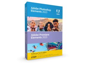 adobe photoshop elements 2023 & premiere elements 2023 | student & teacher edition | pc/mac box