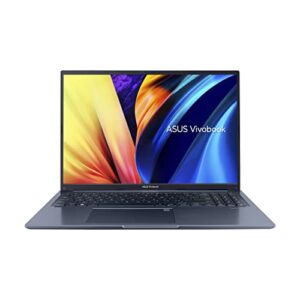 asus vivobook 16x laptop, 16” wuxga (1920 x 1200) 16:10 display, amd ryzen 5 5600h cpu, amd radeon vega 7 graphics, 16gb ram, 512gb ssd, fingerprint sensor, windows 11 home, quiet blue, m1603qa-es54