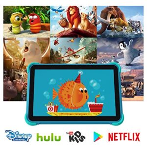 Kids Tablet 10 inch Tablet for Kids with Gamepad Case Included,Toddler Tablet 2GB 32GB WiFi Dual Camera HD Touch Screen Android 11 Kids Learning Tablet Parental Control YouTube ABC Mouse Blue