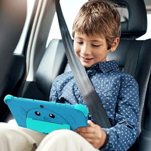 Kids Tablet 10 inch Tablet for Kids with Gamepad Case Included,Toddler Tablet 2GB 32GB WiFi Dual Camera HD Touch Screen Android 11 Kids Learning Tablet Parental Control YouTube ABC Mouse Blue