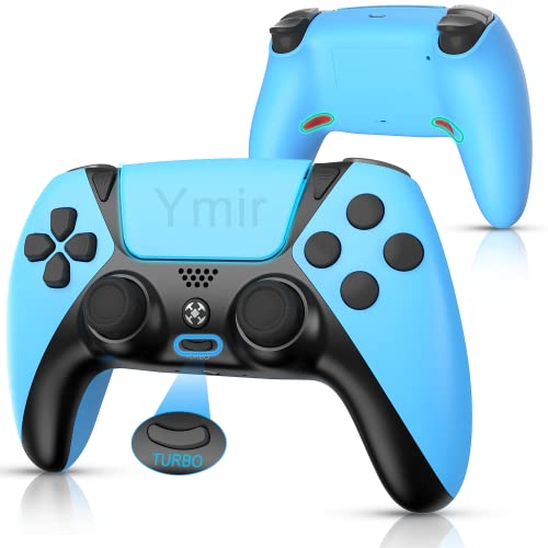 TOPAD Ymir Elite Control Replacement for PS4 Controller, Wireless Controller Work with Playstation 4 Controller,for PS4 Remote Joystick Gamepad Control w/Charging Cable, Blue Modded Gamepad