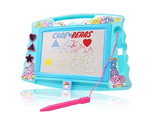 Care Bears Magnetic Drawing Board with Stylus and 3 Stamps, for Boys or Girls (Baby Blue)…