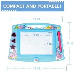 Care Bears Magnetic Drawing Board with Stylus and 3 Stamps, for Boys or Girls (Baby Blue)…