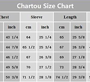 CHARTOU Men Retro PU Faux Leather Bomber Jacket Stand Collar Fleece Lined Motorcycle Jacket Zip Up (Medium,Blue)