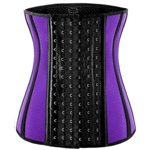 viluxugaa waist trainer for women, corset shapewear, waste trainers, waist trainer belt, waist cincher, waist trainer corset purple