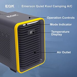 Emerson Quiet Kool 1,500 BTU Outdoor Utility Portable Air Conditioner and Dehumidifier for Camping, Tents, RVs, Garages and Pet Houses up to 100 Sq. Ft., AC for Camping with 5.9 ft. Power Cord