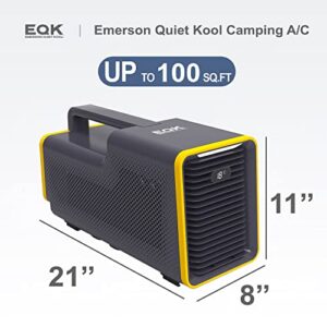 Emerson Quiet Kool 1,500 BTU Outdoor Utility Portable Air Conditioner and Dehumidifier for Camping, Tents, RVs, Garages and Pet Houses up to 100 Sq. Ft., AC for Camping with 5.9 ft. Power Cord