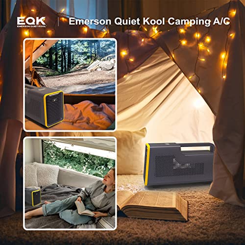 Emerson Quiet Kool 1,500 BTU Outdoor Utility Portable Air Conditioner and Dehumidifier for Camping, Tents, RVs, Garages and Pet Houses up to 100 Sq. Ft., AC for Camping with 5.9 ft. Power Cord