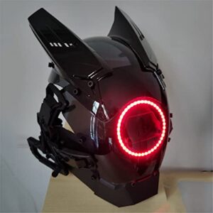 Ormakurda Cosplay Mask for Men Women, Futuristic Punk Techwear, Mask Cosplay Halloween Fit Party Music Festival Accessories (Red)