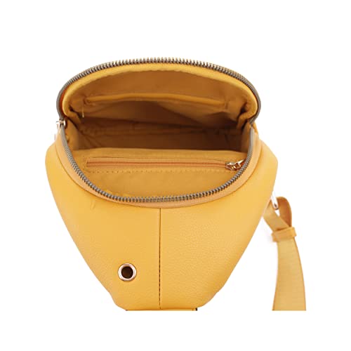 EVVE Crossbody Sling Bag for Women Small Sling Backpack Purse |Mustard