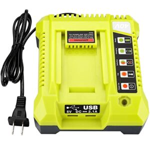 gerttilyon for ryobi op401 40 volt lithium ion battery charger replace for ryobi op40301 op40401 op40501 op40601 op4015 op4026 op4026a op4030 op4040 op4050 li-ion battery 【battery not included】