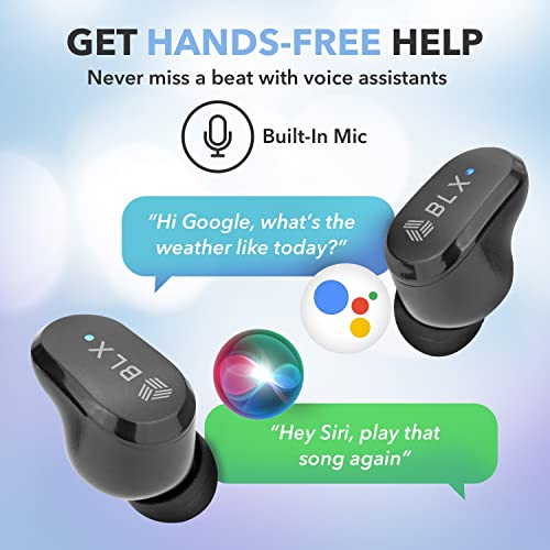 BLXBUDS G2 Wireless Earbuds - Wireless Bluetooth Headphones with Charging Case | TWS Dual-Stereo Earphones | Bluetooth Earbuds with Microphone for iPhone and Android | Up to 6 Hours Battery Life