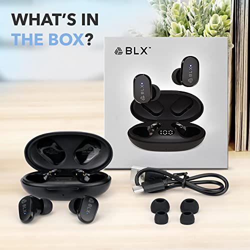 BLXBUDS G2 Wireless Earbuds - Wireless Bluetooth Headphones with Charging Case | TWS Dual-Stereo Earphones | Bluetooth Earbuds with Microphone for iPhone and Android | Up to 6 Hours Battery Life