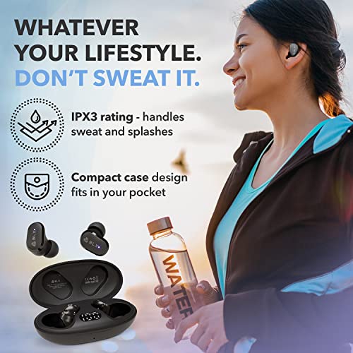 BLXBUDS G2 Wireless Earbuds - Wireless Bluetooth Headphones with Charging Case | TWS Dual-Stereo Earphones | Bluetooth Earbuds with Microphone for iPhone and Android | Up to 6 Hours Battery Life