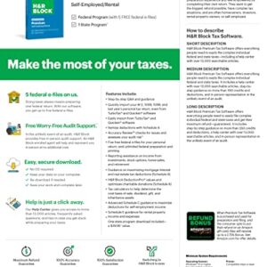 H&R Block Tax Software Premium 2022 with Refund Bonus Offer (Amazon Exclusive) [Mac Download]