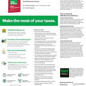 H&R Block Tax Software Premium & Business 2022 with Refund Bonus Offer (Amazon Exclusive) [PC Download]