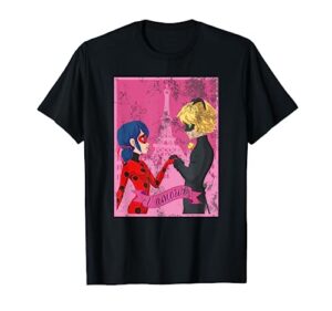 miraculous ladybug vintage collection paris love t-shirt