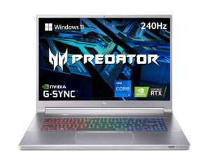 acer predator triton 500 se gaming/creator laptop | 12th gen intel i7-12700h | geforce rtx 3060 | 16" wqxga 240hz g-sync display | 16gb ddr5 | 512gb gen 4x4 ssd | killer wi-fi 6e | pt316-51s-7397