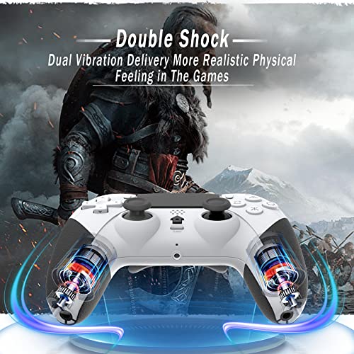 TERIOS Wireless Pro Controller Compatible with PS4 /PS4 Pro/PS4 Slim Console, Gaming Remote with Built-in 800mAh Rechargeable Battery/Precise Joystick/Audio/Turbo/Advanced Buttons Programming (Black)