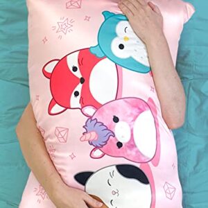 Squishmallows Bedding Silky Satin Standard Beauty Pillowcase Cover 20x30 for Hair and Skin, by Franco