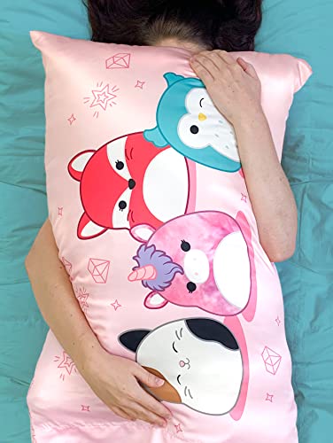 Squishmallows Bedding Silky Satin Standard Beauty Pillowcase Cover 20x30 for Hair and Skin, by Franco