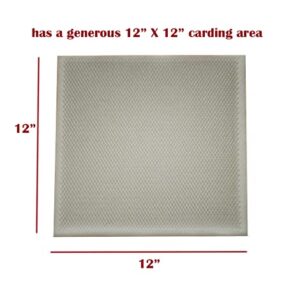 12"X 12" Blending Board Supplies Carder Carding Cloth Brush Replacement Pad for Fiber Wool (12" X 12")