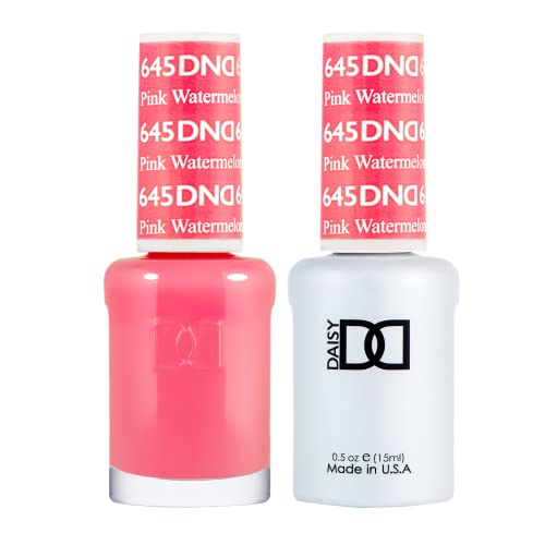 DND Gel Polish Set - 1 each of Pink Gel Polish and Pink Nail Polish, 645 Pink Watermelon, 0.5 Fl Oz