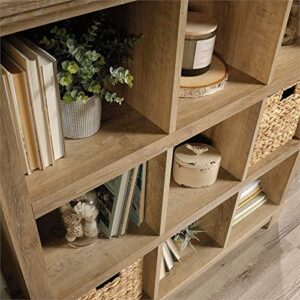 Pemberly Row Engineered Wood 9-Cube Bookcase Organizer in Orchard Oak