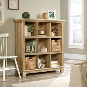 Pemberly Row Engineered Wood 9-Cube Bookcase Organizer in Orchard Oak