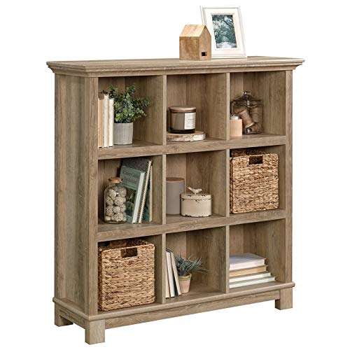 Pemberly Row Engineered Wood 9-Cube Bookcase Organizer in Orchard Oak