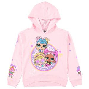 L.O.L. Surprise! Girls Sweatshirt -Jumbo Print and Embroidery Sweater- Sizes 4-16 Pink